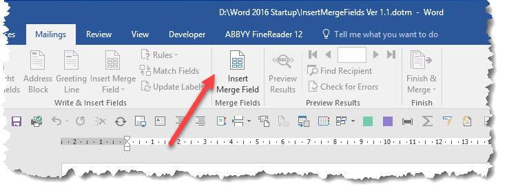 Insert Mergefield Add-in Insert Mergefield Add-in